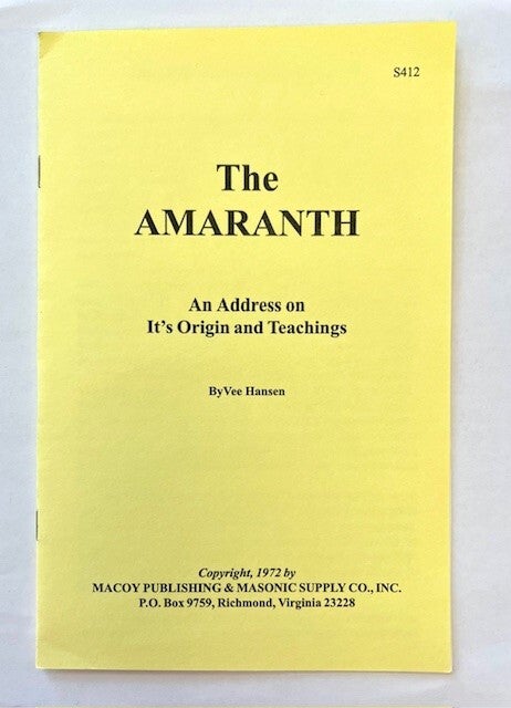 Amaranth Book: The Amaranth Address